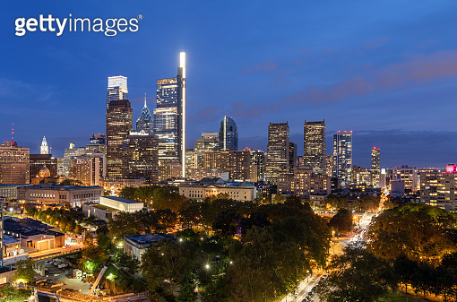 Philadelphia City Center and Business District Skyscrapers ...