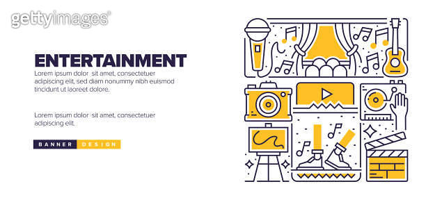 Entertainment Concept for Landing Page, Website Banner design, Online ...