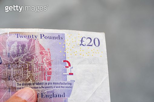 Old Twenty pound note (1405243554) - 게티이미지뱅크