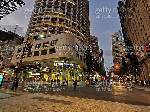 Commonwealth Bank of Australia (CBA) flagship headquarters office high ...