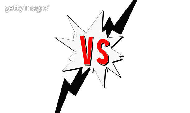 versus sign confrontation crisis vs blast stroke 이미지 (1374980369) - 게티이미지뱅크