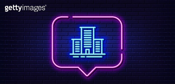 University campus line icon. Apartments sign. Architecture buildings ...