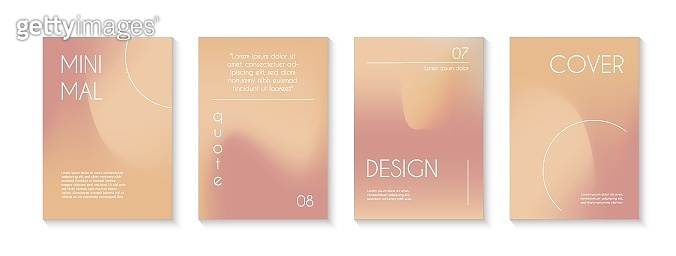 Earth tone gradient creative covers, poster templates, brochure mock up ...