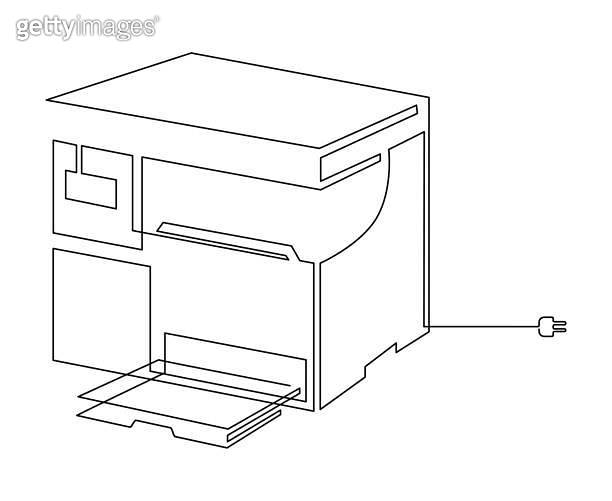 Printer, multifunction copier. Office equipment. Vector illustration ...