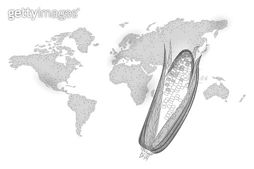 3D corn grain. World food Day hunger awareness. Help charity food help ...