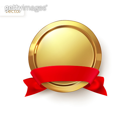 Gold award with red ribbon. (1370318992) 일러스트, 무료 일러스트 - 게티이미지뱅크