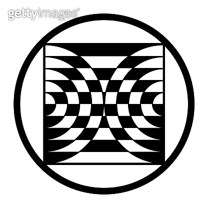 Two world split, divided world, symbol in a crop circle, squaring the ...