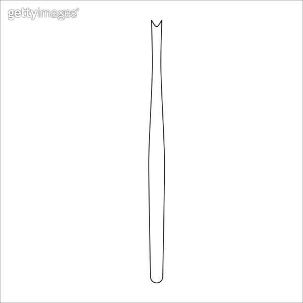 Cuticle trimmer vector line icon. Cuticle cutter for nail care. Symbol ...