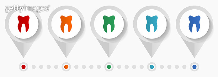 Tooth concept vector icons, editable infographic template, set of ...