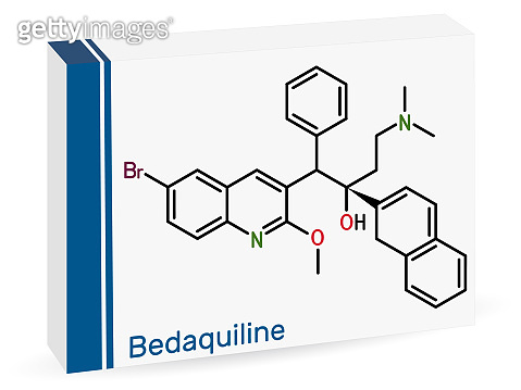 Bedaquiline antituberculosis drug molecule. It is diarylquinoline ...
