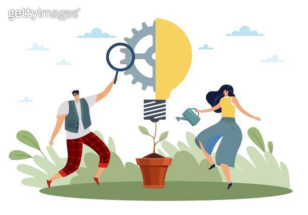 Creativity and analysis. Research of inventions, collaboration. Man ...