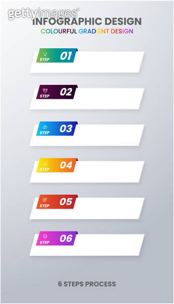 Steps Options Elements Infographic Template for Website, UI Apps ...