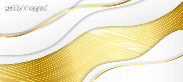 Abstract elegant white luxury background with gold line element ...