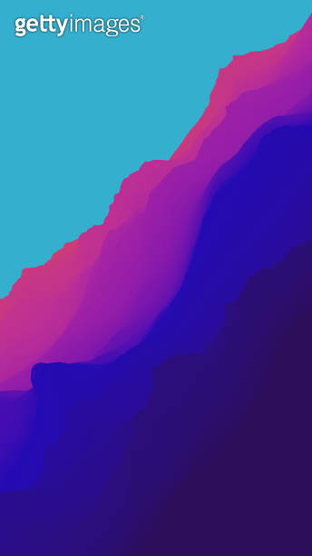 abstract gradient landscape polygon shape background.mobile screen UI ...