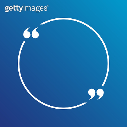 Circle Quote Border. Empty Frame with Quotation Marks 이미지 (1368178527 ...