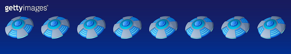 Flying ufo saucer animation sprite sheet effect (1445759044) 일러스트, 무료 ...