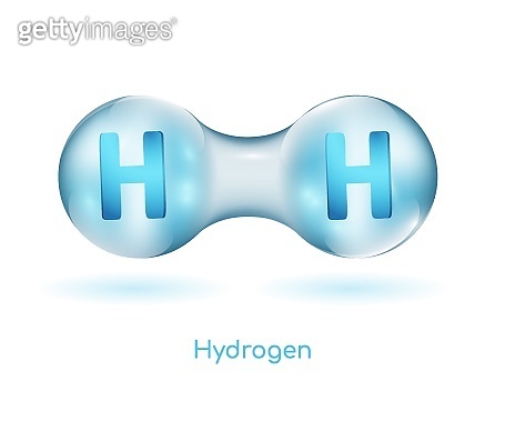 H2 molecule. Blue hydrogen production. Vector illustration 이미지 ...