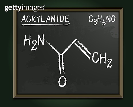 Acrylamide chemical formula. Organic compound. Vector illustration ...