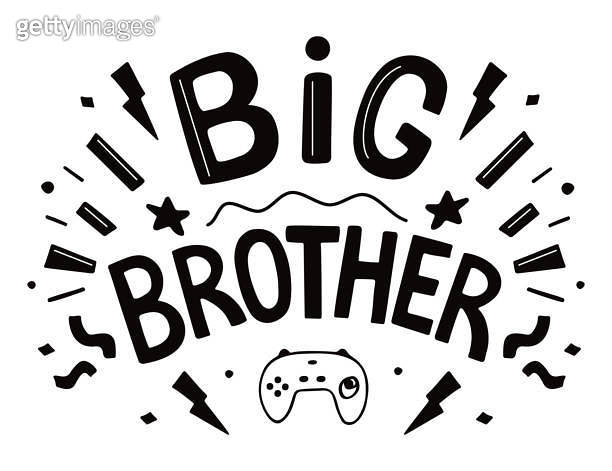 Big brother slogan illustration in doodle style. Big brother design for ...