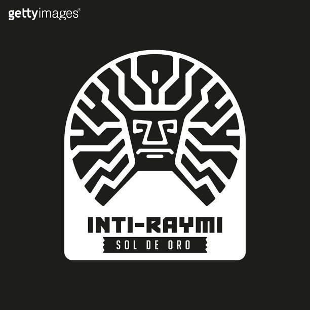 Golden mask. Gold Sun. Inti Raymi Ecuador Peru emblematic symbol of an ...