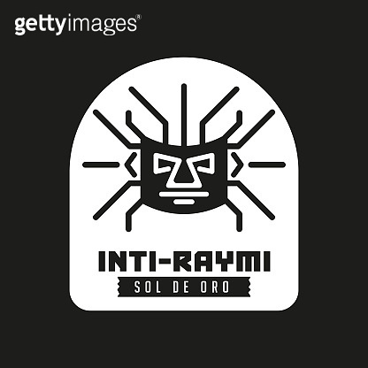 Golden mask. Gold Sun. Inti Raymi Ecuador Peru emblematic symbol of an ...