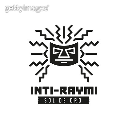 Golden mask. Gold Sun. Inti Raymi Ecuador Peru emblematic symbol of an ...