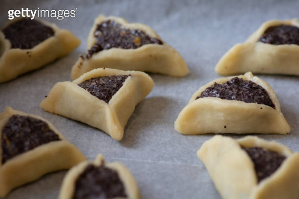 Prebaked "Haman pockets", also known as Hamantashen, an Ashkenazi ...