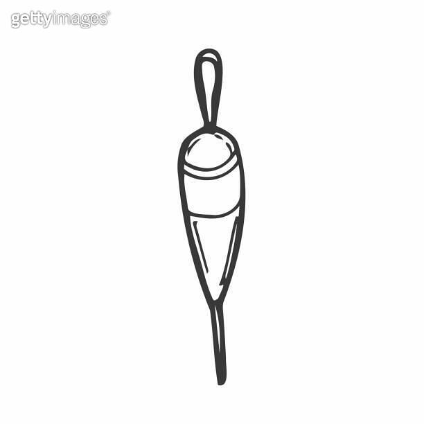 Continuous line drawing of fishing float. TeFishing floatmplate for ...