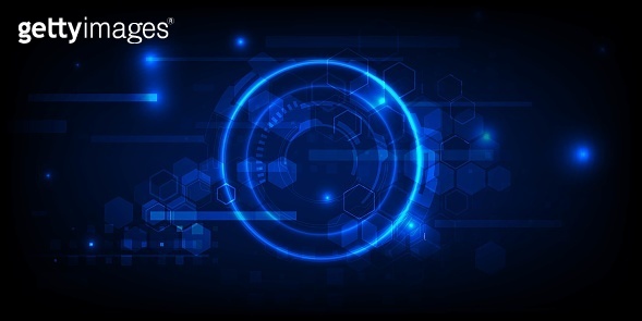 Vector illustrations of Abstract blue portal futuristic architecture ...