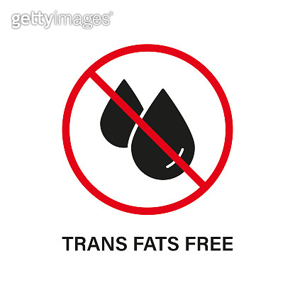 Trans Fat Red Stop Sign. Free Trans Fat Silhouette Black Icon. Ban ...