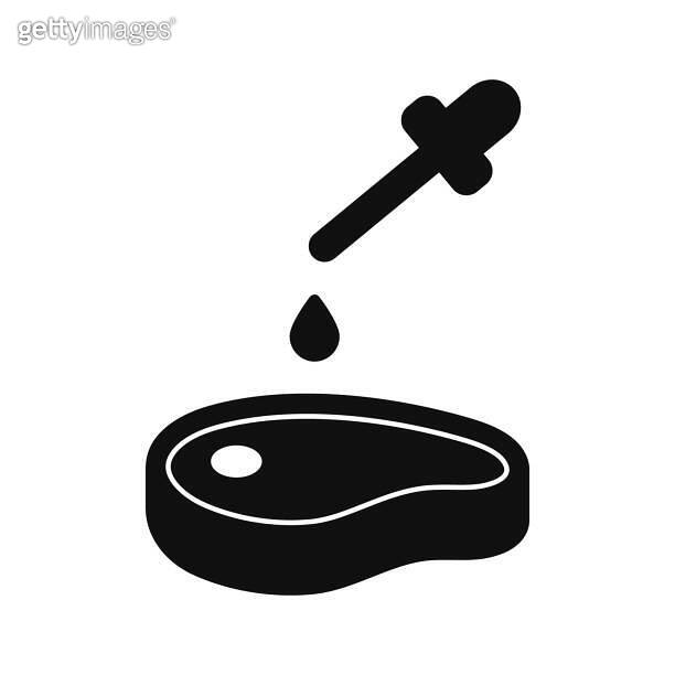 Artificial Meat Silhouette Icon. Lab Grown Meat Black Pictogram. Future ...