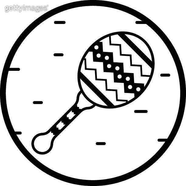 chac chac rattle design, Rumba shaker Vector Icon Design, Musical ...