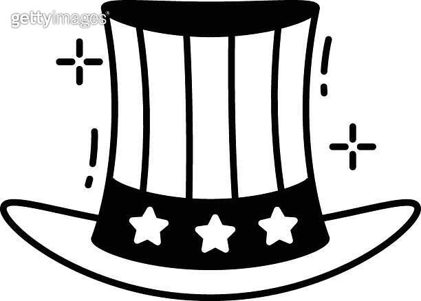 national personification Vector line Icon Design, American culture and ...