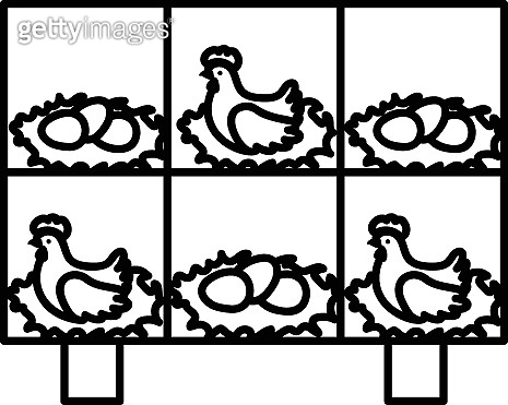 chicken coop nesting boxes Concept, Parent Stock Layer Breeder vector ...