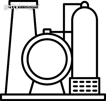Refinery Flow Plant Vector Icon Design, crude oil and natural Liquid ...