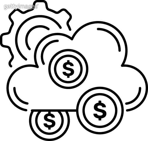 Cloud-based Fintech Concept, Financial App using Remote Machine Vector Icon Design, Cloud ...
