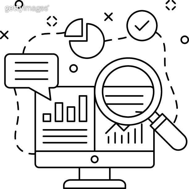 financial decisions vector line icon design, business corporation ...