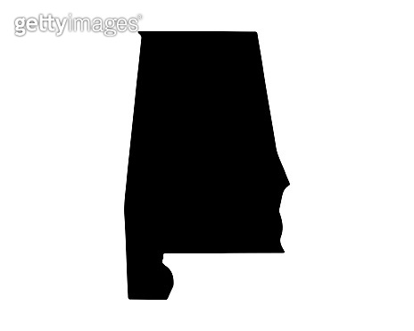 US state map. Alabama outline symbol. Vector illustration 이미지 ...