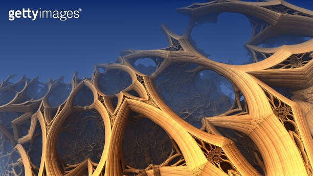 Alien planet render, abstract bacground 3D mysterious organic ...