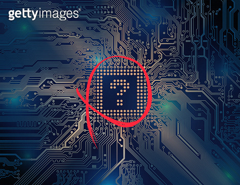 Chip shortage concept. Global shortage of semiconductor processors ...