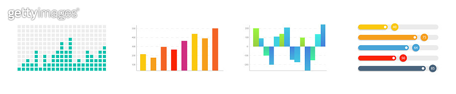 Infographics collection. Diagram icon set. Set of business graph and ...