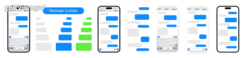 Message smartphone. Realistic smartphone with messaging app. SmartPhone ...