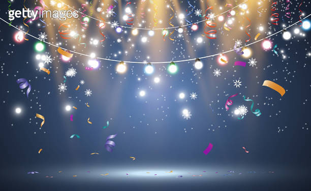 Christmas bright, beautiful lights, design elements. Glowing lights for ...