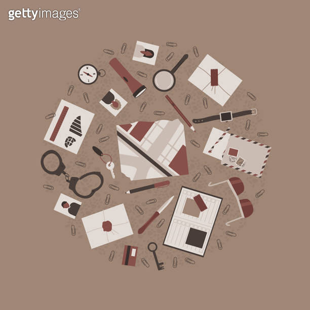 Circular composition on the theme of a detective investigation ...