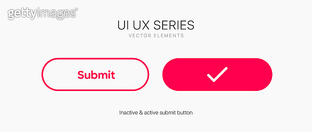 Submit button for UI UX, mobile application, presentation. Hand click ...