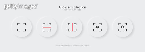 Scan QR code icon symbol sign. Digital scanning qr code template. QR ...