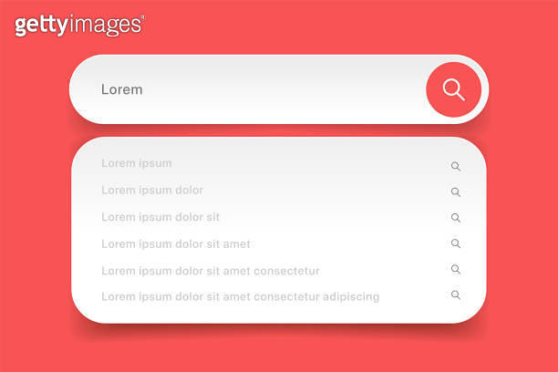 Search Bar with suggestions for UI UX design and web site. Search ...