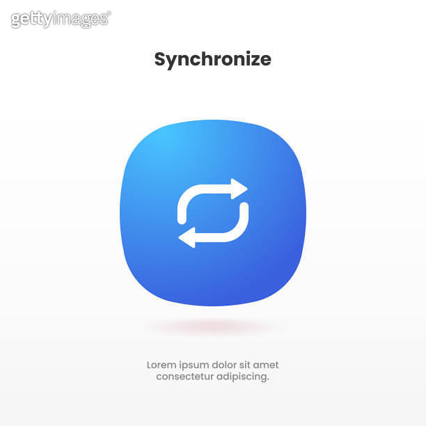 3d isolated vector elements. Minimal modern sync, rotate, swap, repeat ...