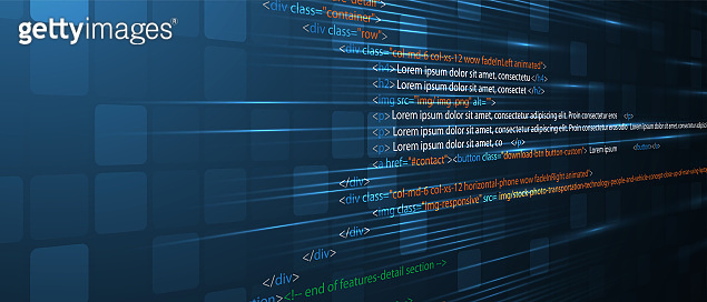 Software development abstract technology code and script background ...