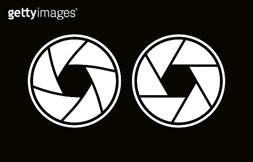 Camera shutters. Vector illustration. Creative occupation, creativity ...